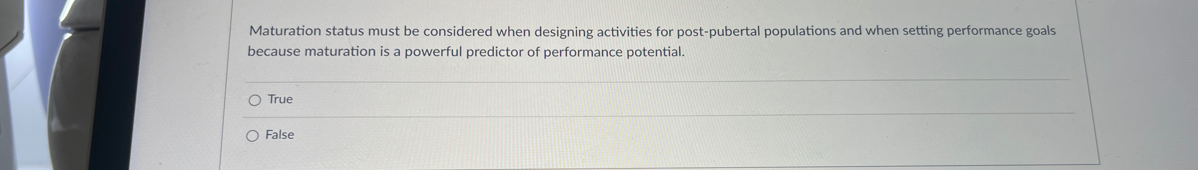 Solved Maturation Status Must Be Considered When Designing