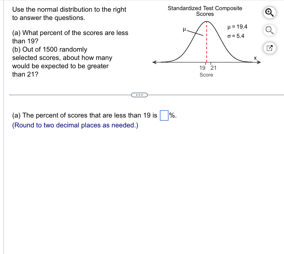 Solved Use the normal distribution to the rightStandardized | Chegg.com