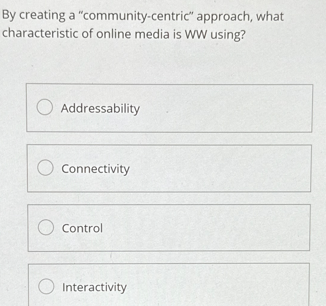 Solved By creating a "community-centric" approach, what | Chegg.com
