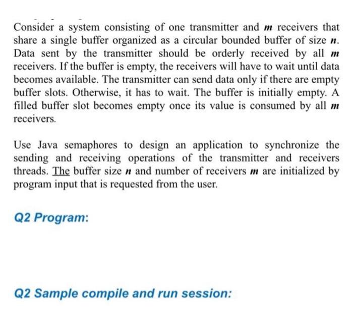 Solved Consider a system consisting of one transmitter and m | Chegg.com
