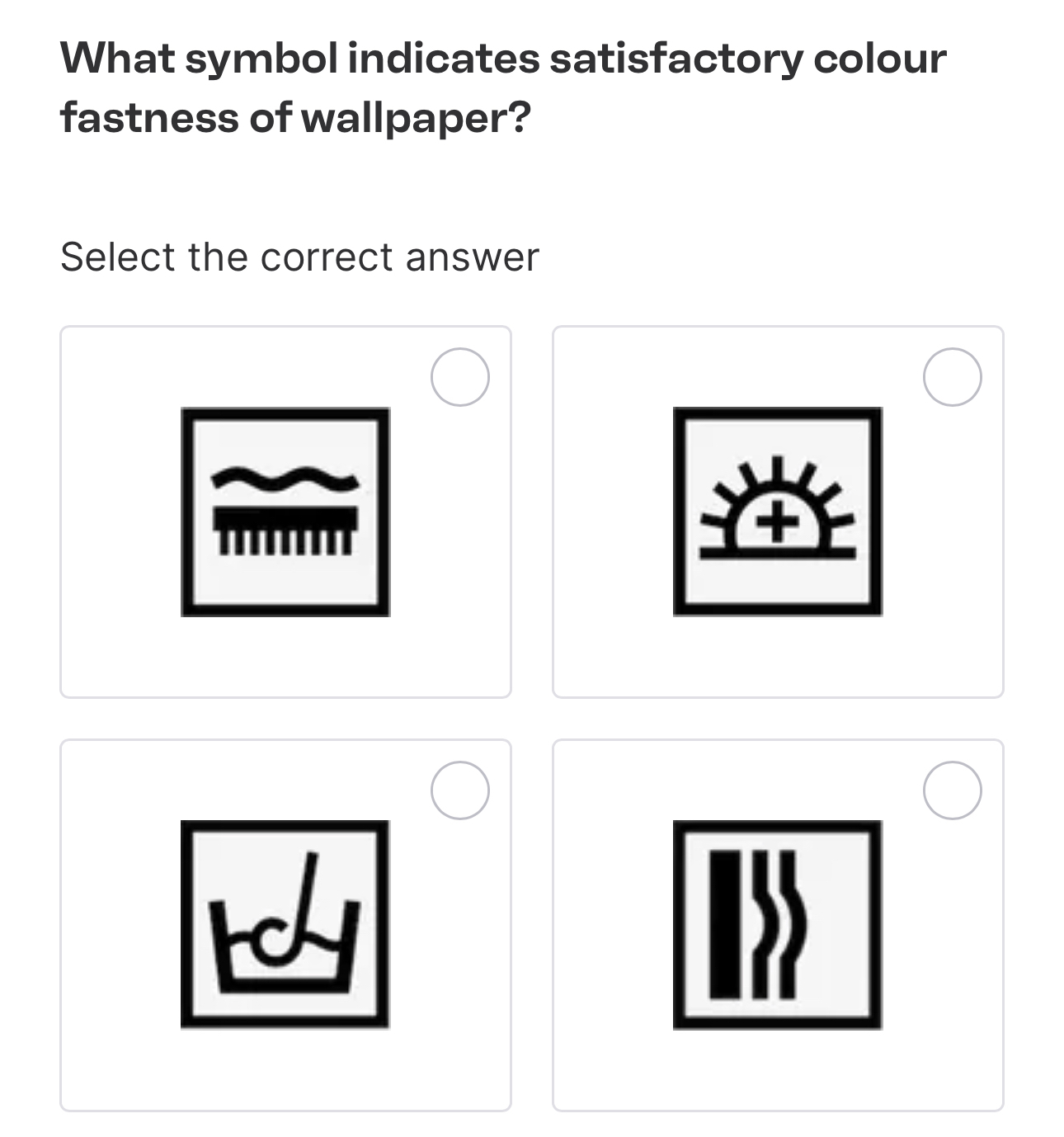 Solved What symbol indicates satisfactory colour fastness of | Chegg.com