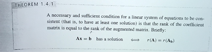Solved 1. Use Theorem 1.4.1 to examine whether the following | Chegg.com