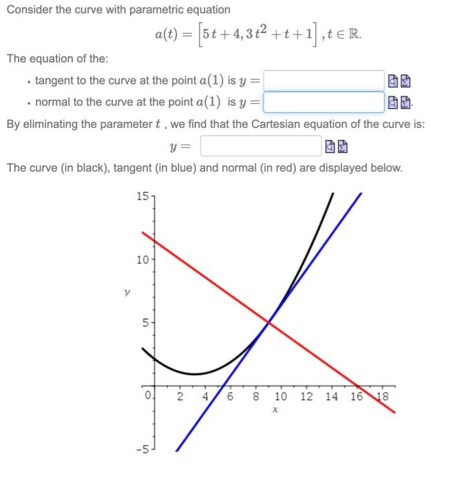 Solved Consider the curve with parametric equation | Chegg.com