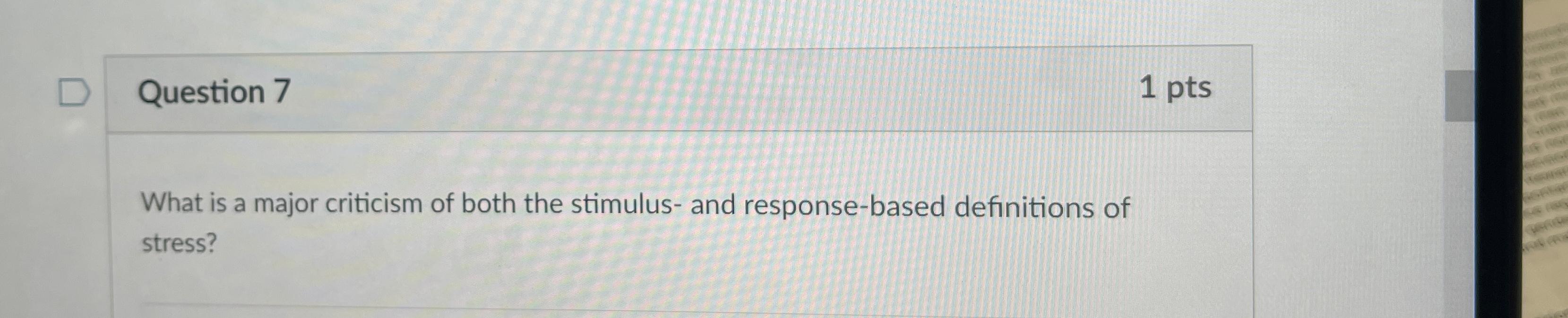 Solved Question 71 ﻿ptsWhat is a major criticism of both the | Chegg.com