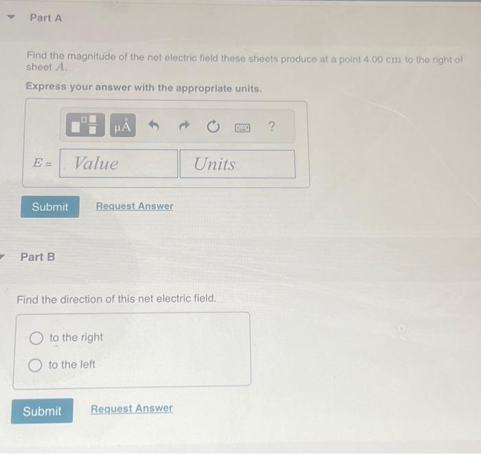 Solved Find the magnitude of the net electric field these | Chegg.com