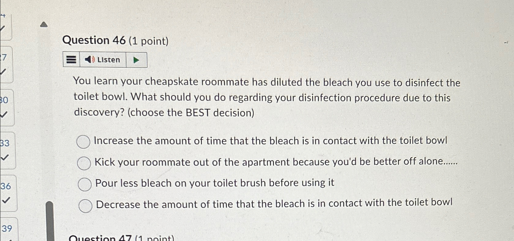 Solved Question 46 (1 ﻿point)You learn your cheapskate | Chegg.com