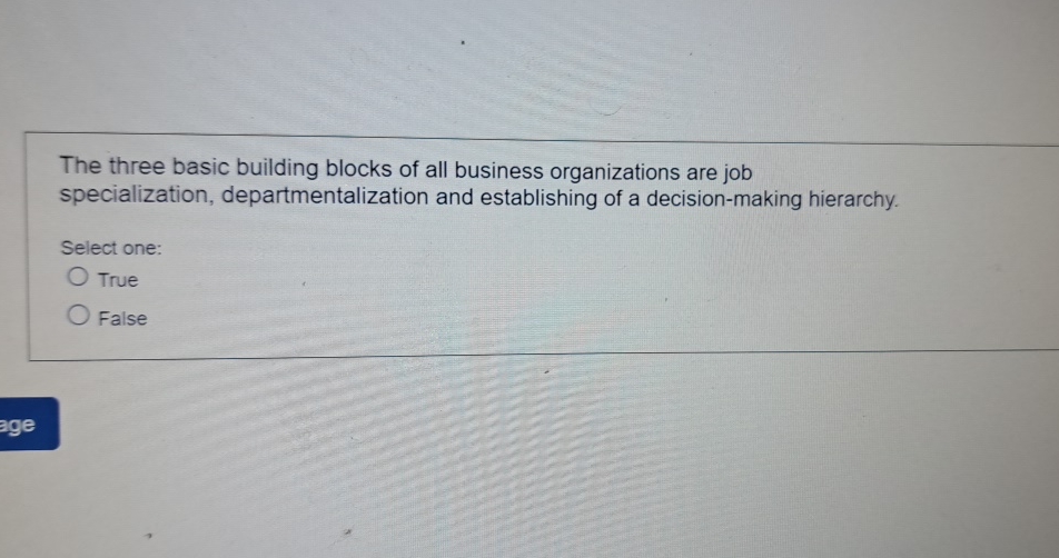 Solved The three basic building blocks of all business | Chegg.com