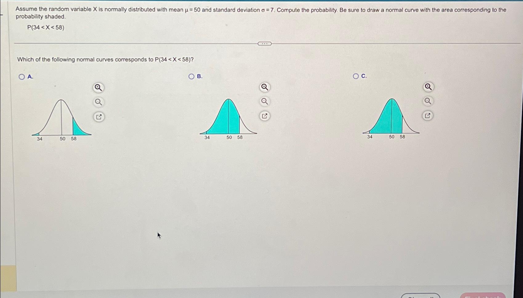 Solved probability shaded. | Chegg.com