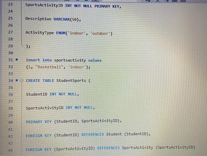 Entity Relationship Model & SQL Queries Objective The | Chegg.com