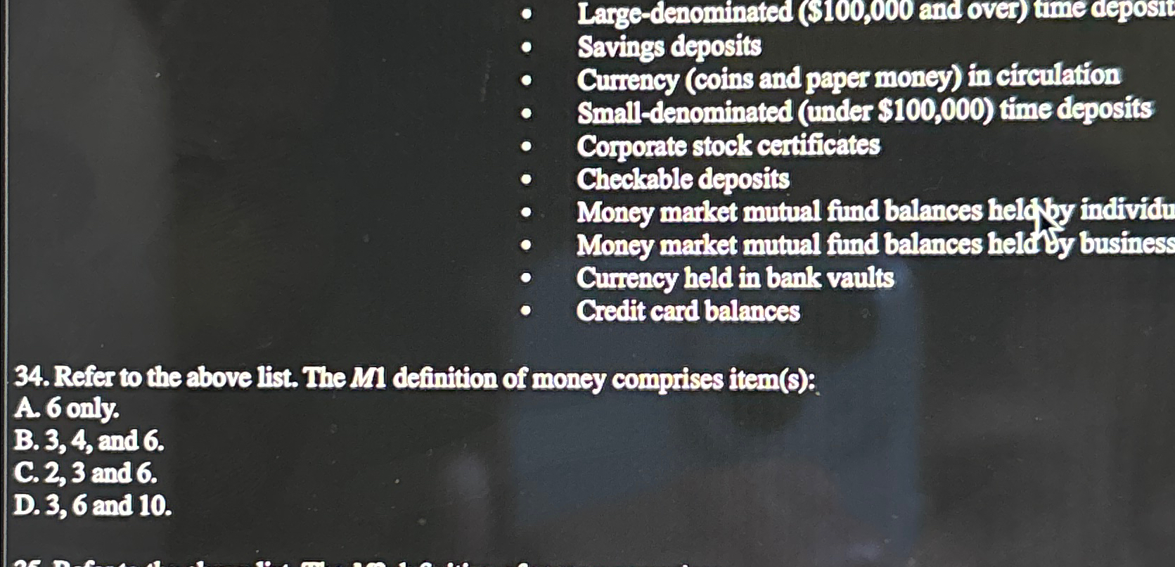 Solved Large-denominated ( ﻿$100,000 ﻿and over) ﻿time | Chegg.com