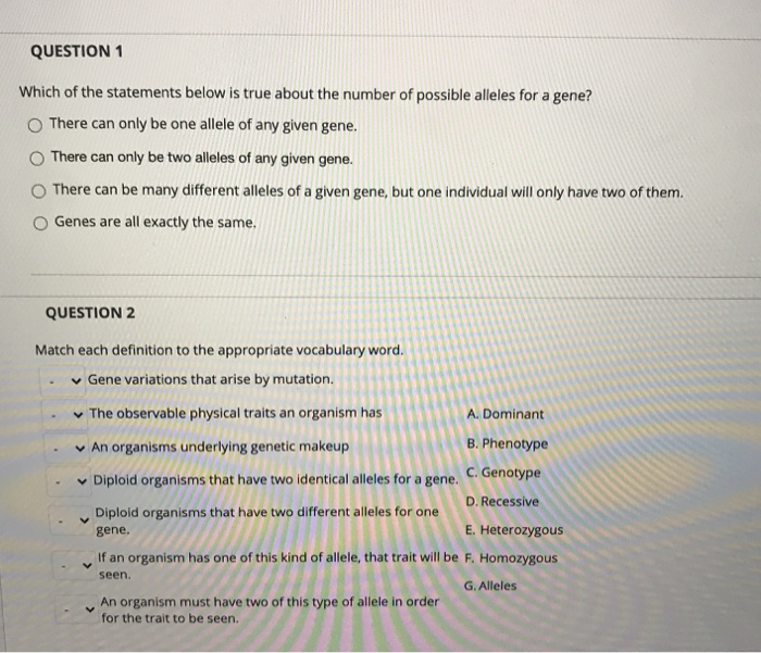 Solved QUESTION 1 Which of the statements below is true | Chegg.com