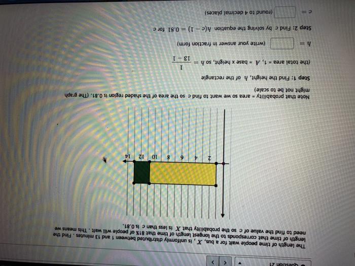 Solved Question 21 The length of time people wait for a bus, | Chegg.com