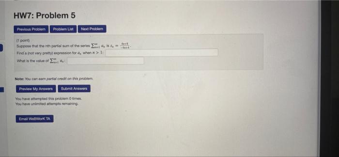 Solved HW7: Problem 5 Previous Problem Problem List Next | Chegg.com
