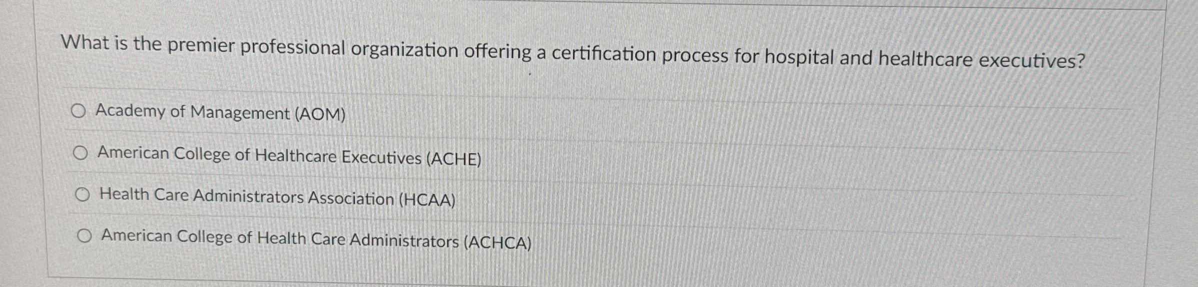 Solved What is the premier professional organization | Chegg.com
