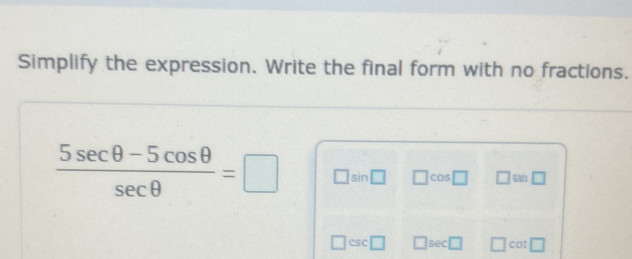 Simplify the expression. Write the final form with no | Chegg.com