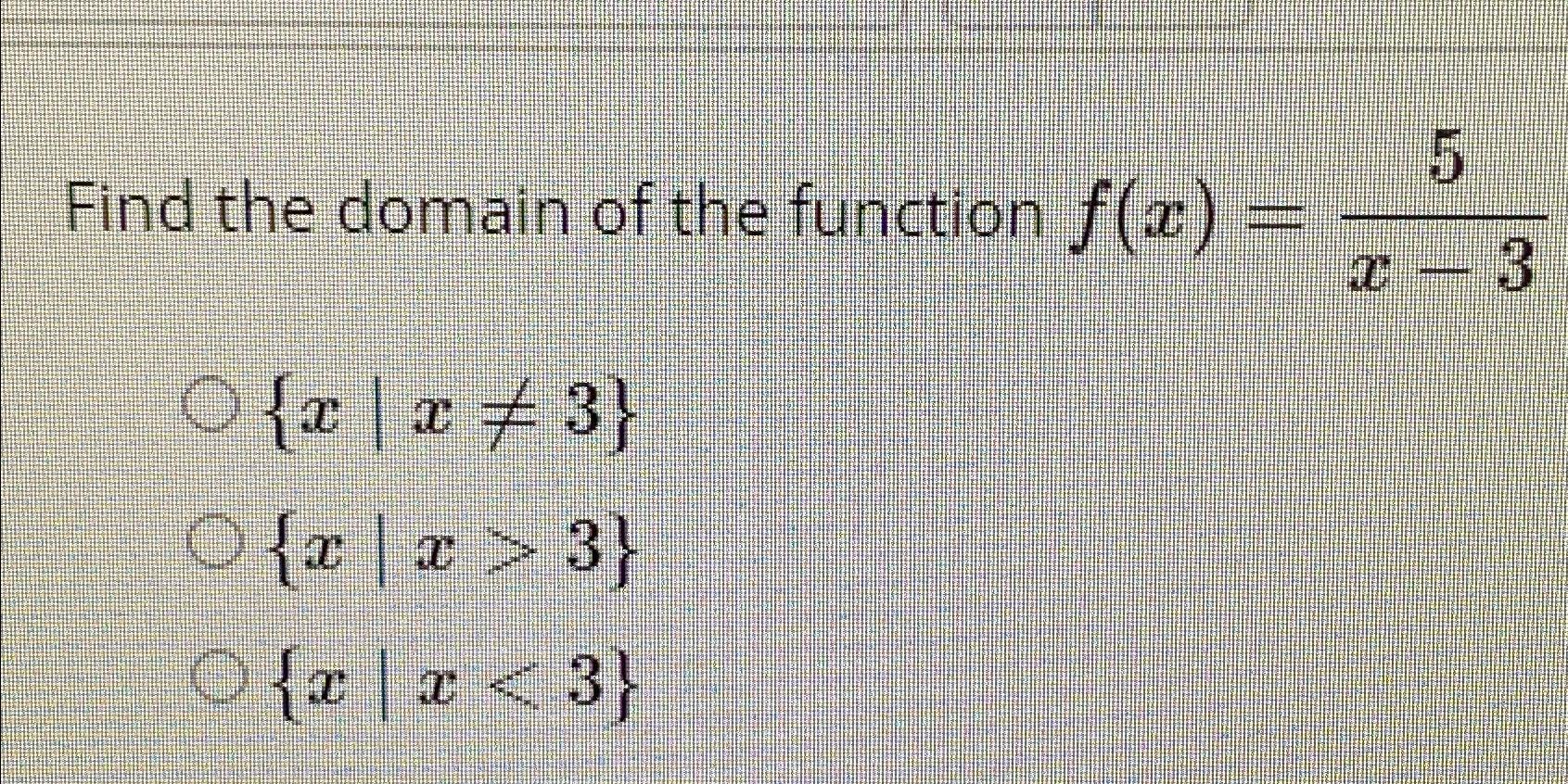 Solved Find the domain of the function | Chegg.com
