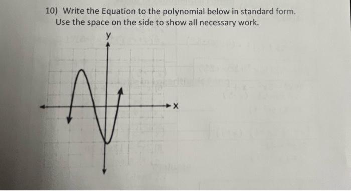 Solved 10) Write the Equation to the polynomial below in | Chegg.com