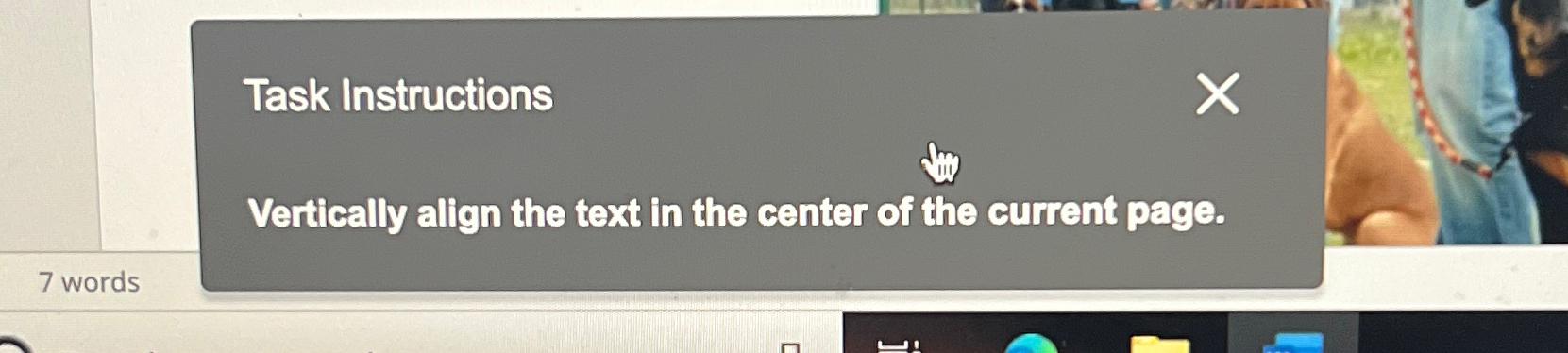 Solved Task InstructionsVertically align the text in the | Chegg.com