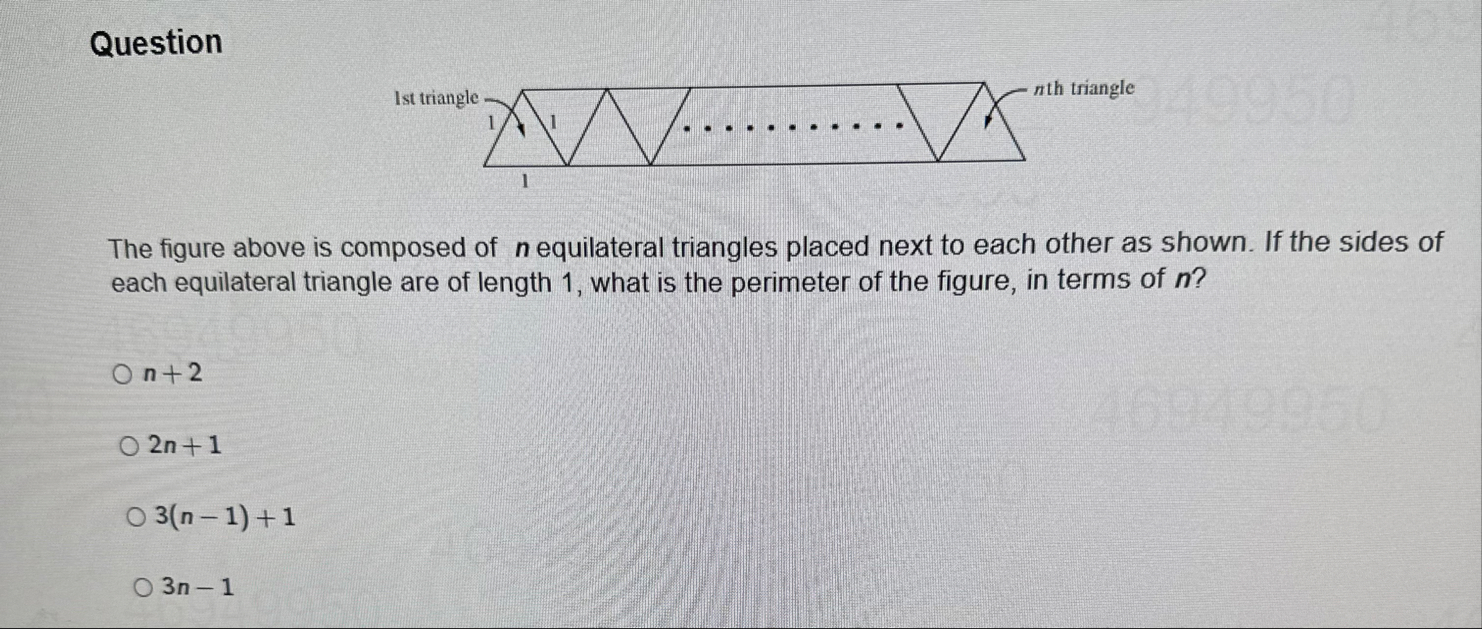 Solved QuestionThe figure above is composed of n | Chegg.com