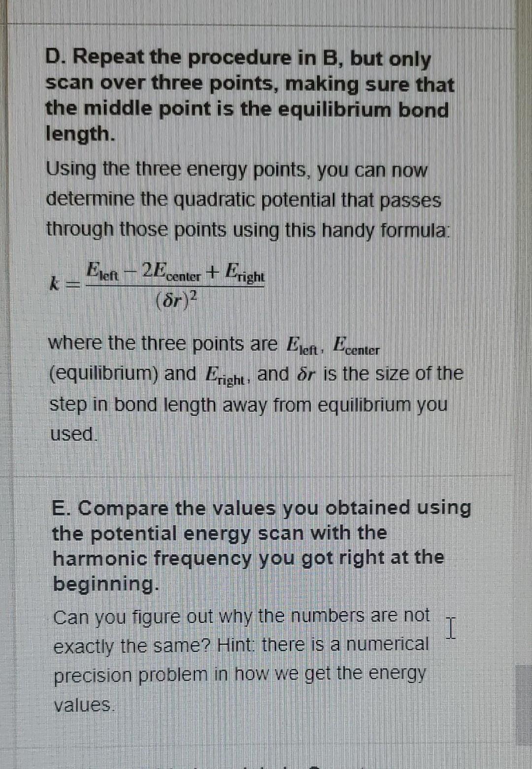 Solved A. Optimize the HCl geometry. First build an HCI | Chegg.com