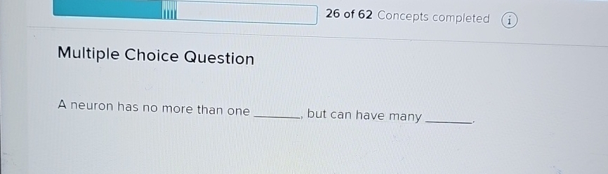 Solved 26 ﻿of 62 ﻿Concepts completedMultiple Choice | Chegg.com