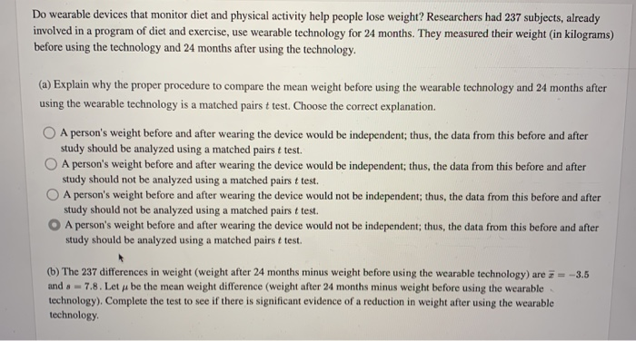 Solved Do wearable devices that monitor diet and physical | Chegg.com