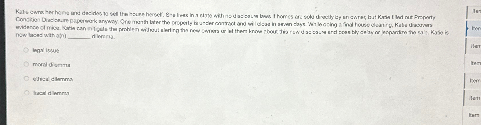 Solved Katie owns her home and decides to sell the house | Chegg.com