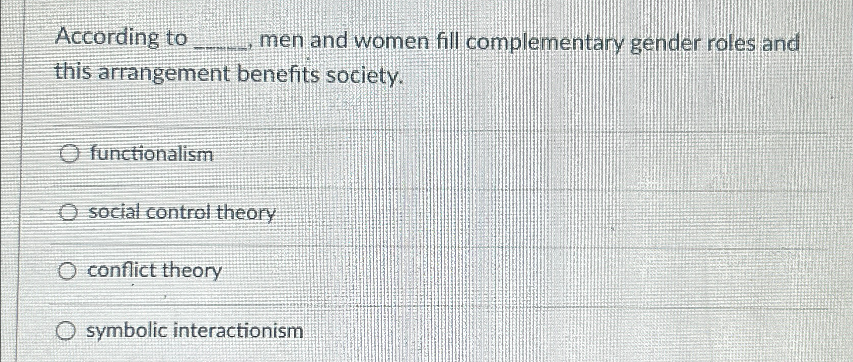 Solved According to q, . ﻿men and women fill complementary | Chegg.com
