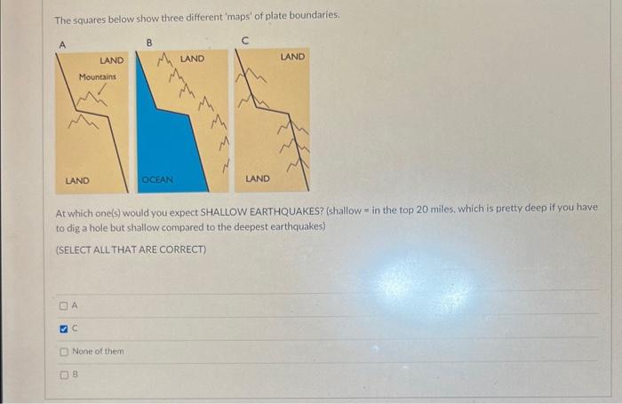 Solved The squares below show three different 'maps' of | Chegg.com