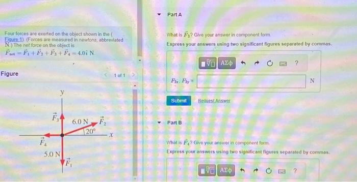 Solved 1) What is F3? Give your answer in component | Chegg.com