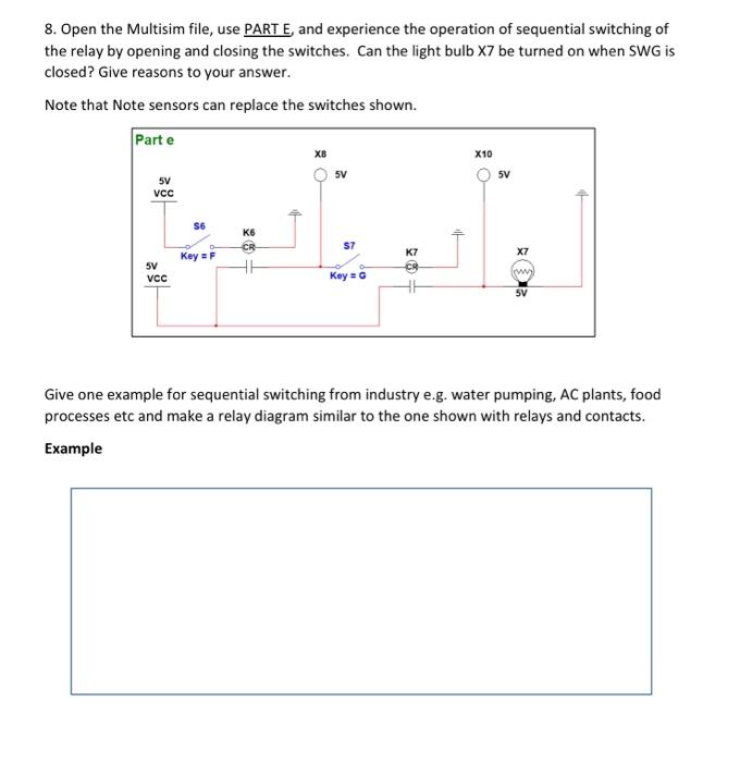 Solved 5. Open the Multisim file, use PART D, and experience | Chegg.com