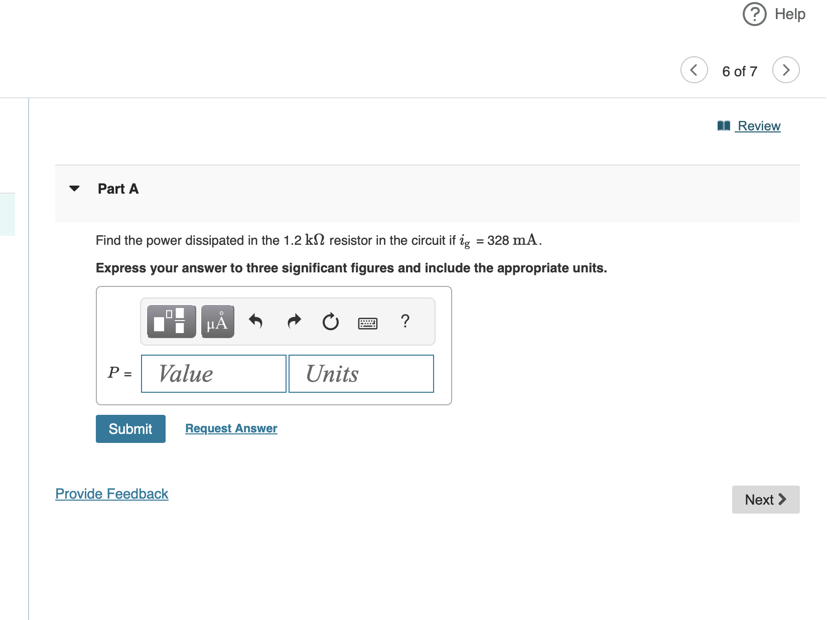 Solved Part AFind the power dissipated in the 1.2k\Omega | Chegg.com