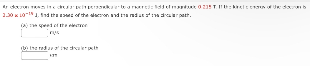Solved An electron moves in a circular path perpendicular to | Chegg.com