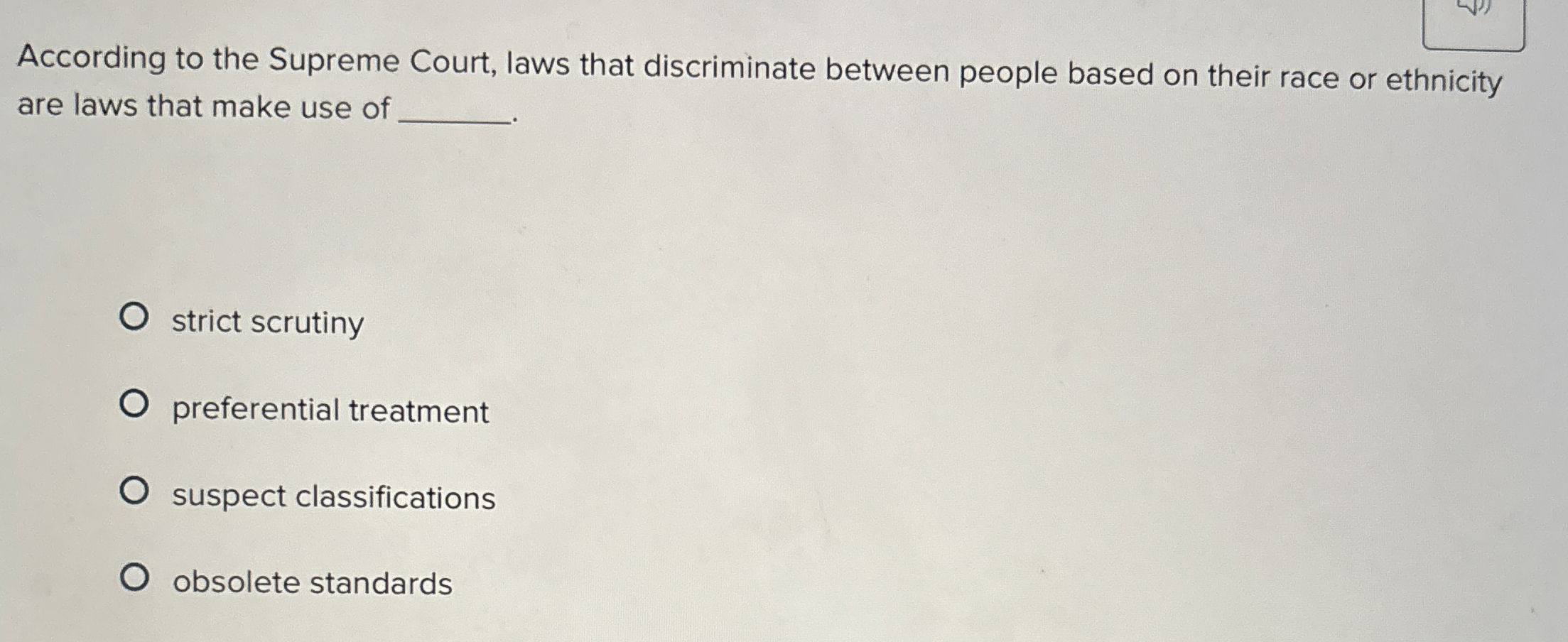 Solved According to the Supreme Court, laws that | Chegg.com