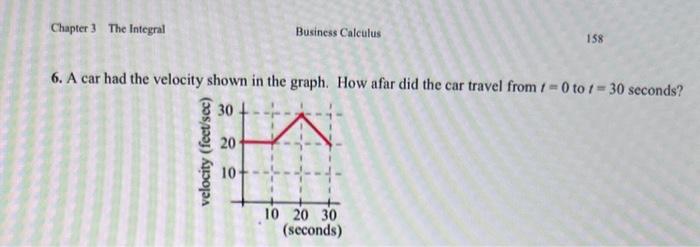 Solved 6. A car had the velocity shown in the graph. How | Chegg.com