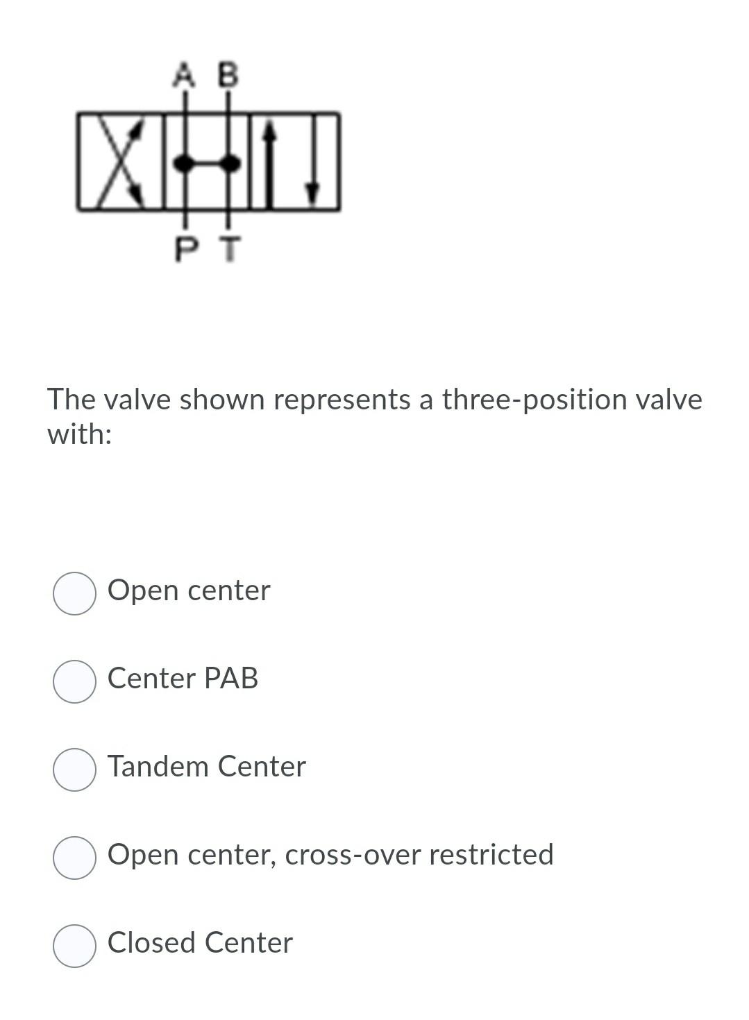 Solved XHI РТ The valve shown represents a three-position | Chegg.com