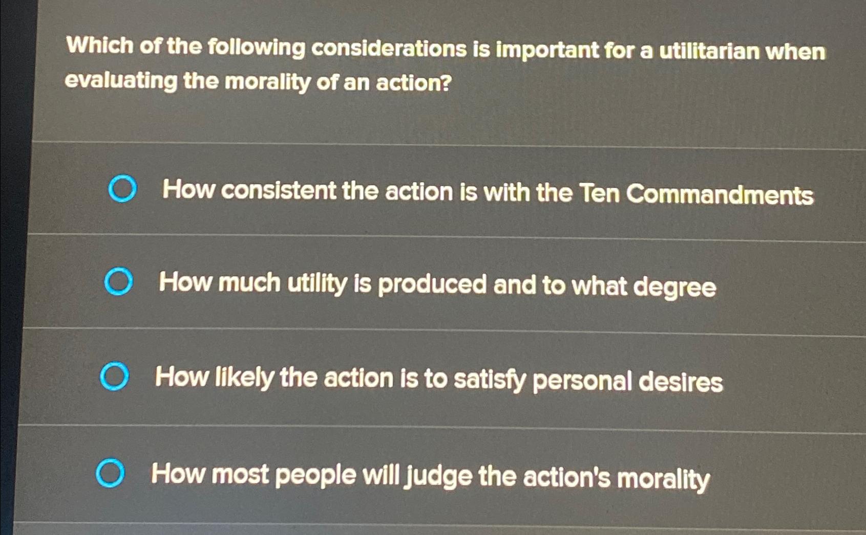 Solved Which of the following considerations is important | Chegg.com