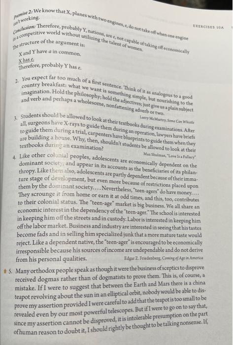 II. Reveal the framework of the analogical argument | Chegg.com