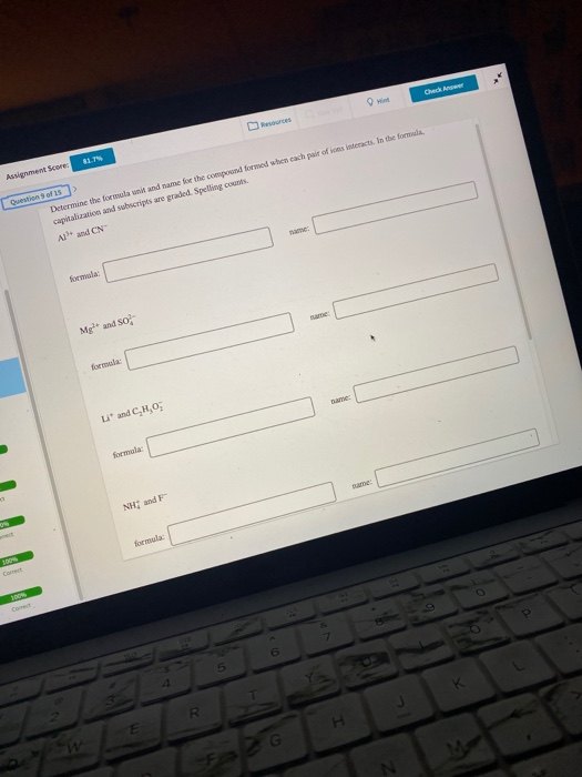 Solved Ched Om res Assignment Score Questions of 15 | Chegg.com