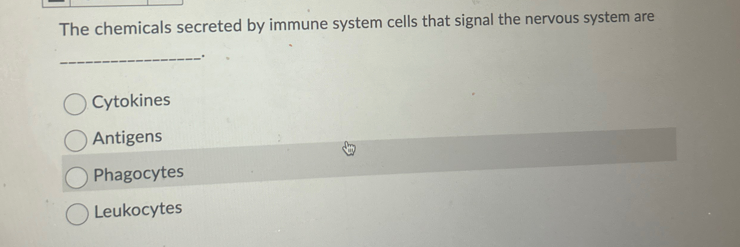 Solved The chemicals secreted by immune system cells that | Chegg.com