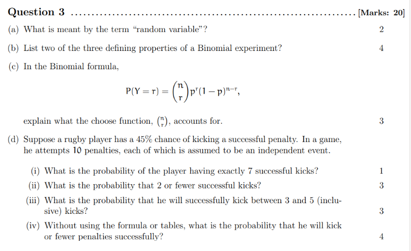 Solved Question 3(a) ﻿What is meant by the term "random | Chegg.com
