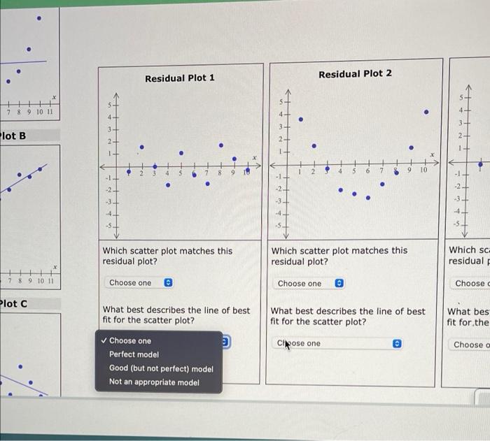 Solved Residual Plot 1 Residual Plot 2 Residual Plot Scatter | Chegg.com