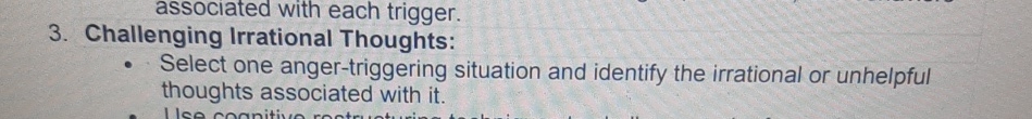 Solved Use cognitive restructuring tecnniques to challenge | Chegg.com