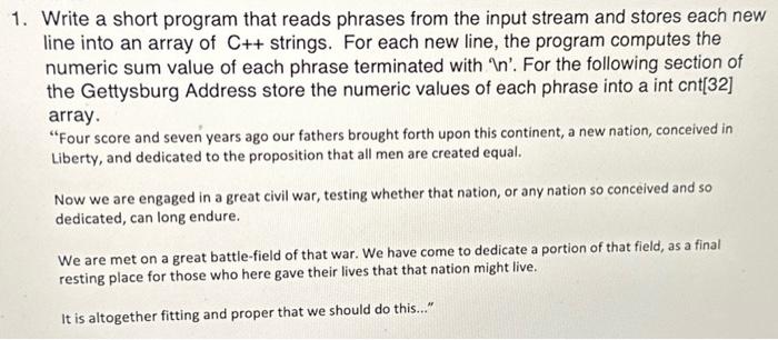 Solved Write a short program that reads phrases from the | Chegg.com