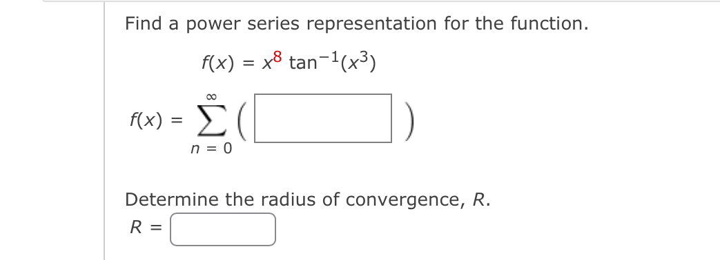Solved Find a power series representation for the | Chegg.com