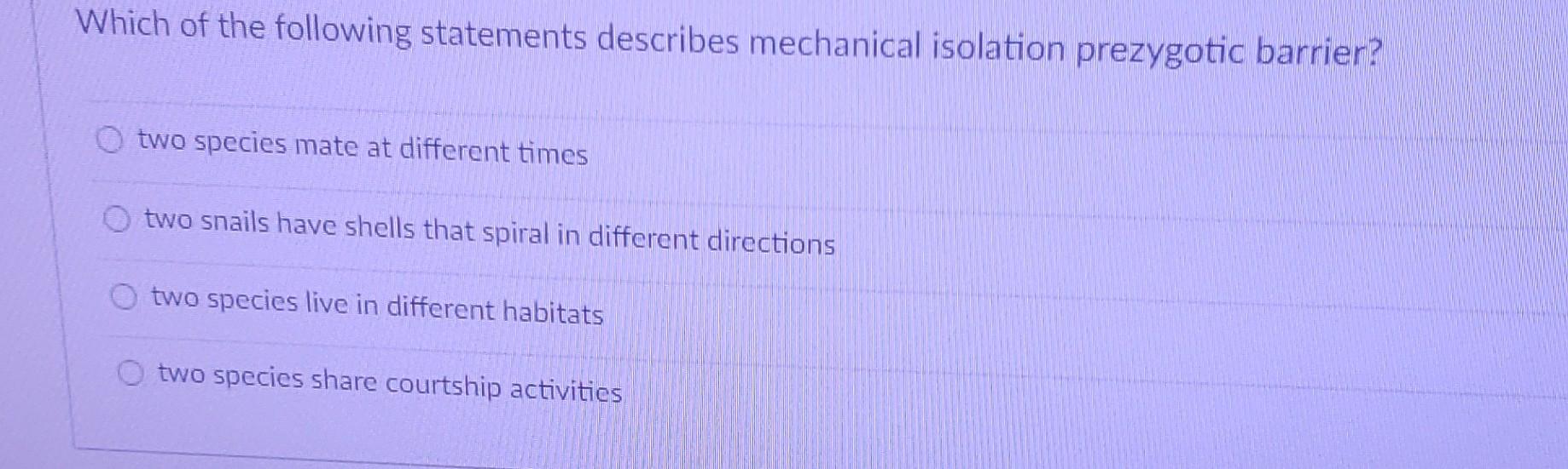 Solved Which of the following statements describes | Chegg.com