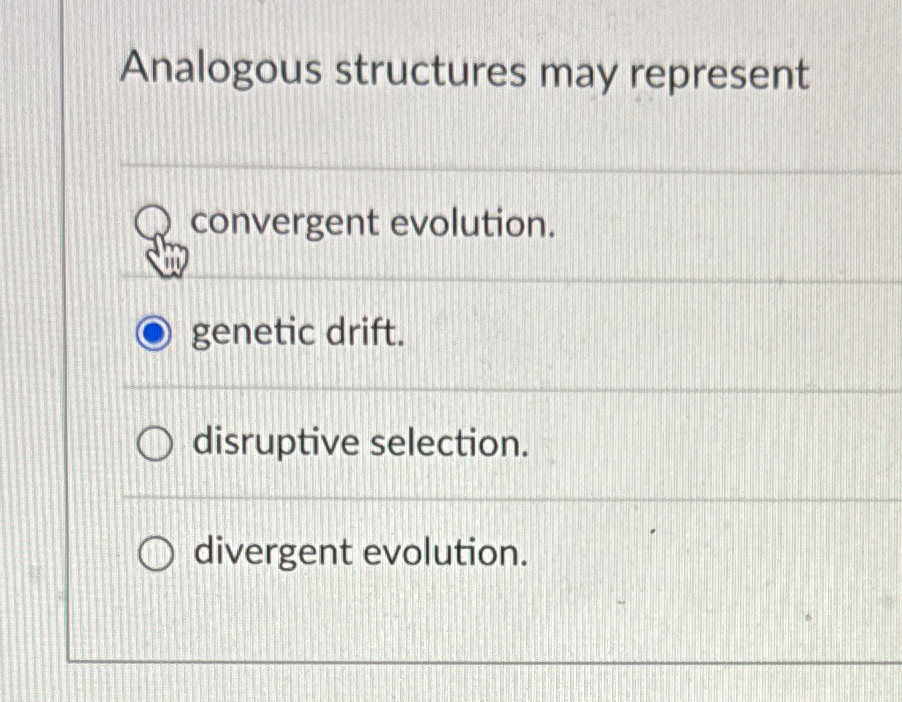 Solved Analogous structures may representconvergent | Chegg.com