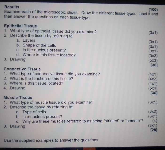 Solved Results(100)Examine each of the microscopic slides. | Chegg.com