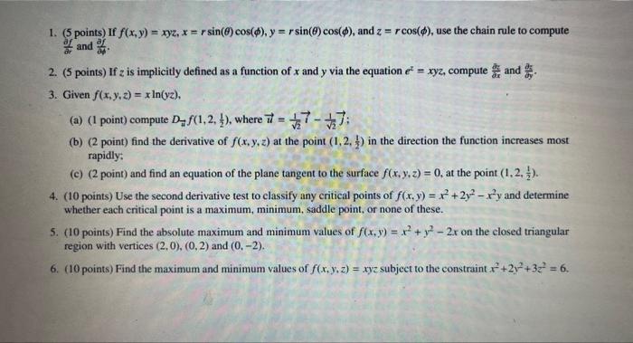 Solved 1. (5 points) If | Chegg.com