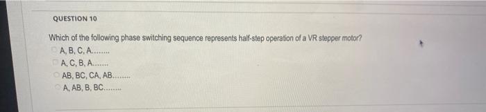Solved QUESTION 1 The step angle of a permanent magnet | Chegg.com